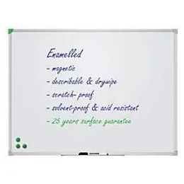 Franken Whiteboard Wandmontiert Magnetisch Emaille Einseitig 180 (B) x 120 (H) cm