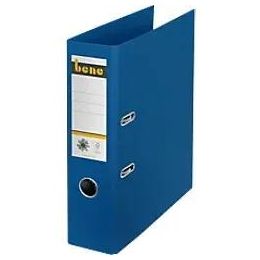 bene! Bene No.1 Breit Ordner DIN A4 80 mm Blau 2 Ringe 301400BL Pappkarton Glatt Hochformat Recycled