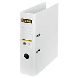 bene! Bene No.1 Breit Ordner DIN A4 80 mm Weiß 2 Ringe 301400WS Pappkarton Glatt Hochformat Recycled