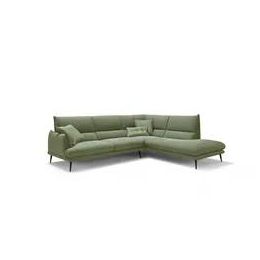 Ecksofa Egoitaliano "FUNNY, hochwertiges und aktuelles Design, bequeme Rückenlehne", grün, B:265cm H:90cm T:225cm, 48% Polyester, 40% Baumwolle, 12% Viskose, Sofas, toller Sitzkomfort, L-Form