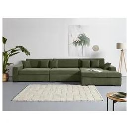 Guido Maria Kretschmer Home & Living Sofa-Eckelement "Skara XXL L-Form", grün, B:400cm H:86cm T:190cm, 100% Polyester, GUIDO MARIA KRETSCHMER HOME & LIVING, Polsterelemente, Lounge-Sofa XXL mit Federkern-Polsterung, in vielen Bezugsvarianten