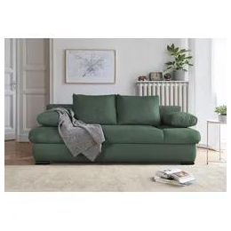 Schlafsofa Collection AB "Chicago", grün, B:200cm T:95cm, 100%Polyester, Sofas, mit Bettfunktion und Bettkasten, im Cord-Samt Mix