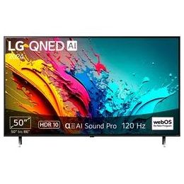 LG QNED-Fernseher, E (A-G), Fernseher, schwarz, 50