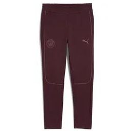 Sporthose Puma "Manchester City Casuals Hose Herren" Gr. M, Normalgrößen, schwarz jasper dusty orchid rot lila, Herren, Obermaterial: 24% Polyester, 76% Baumwolle; Taschenfutter: 100% Baumwolle, colorblocking, Hosen