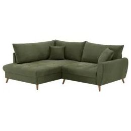 Ecksofa MR. COUCH "Blackburn II", grün (memphis 12 grün), B:230cm H:71cm T:190cm, Memphis (Grundgewebe - 100% Polyester; Nutzschicht- 90% Polyester / 10% Polyamide), Sofas, Wahlweise mit Kaltschaumpolsterung bis 140 kg belastbar