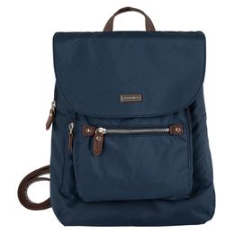 Cityrucksack Tom Tailor "RINA", Gr. B/H/T: 29cm x 31cm x 8,5cm, blau, Nylon, unifarben, casual, Rucksäcke, mit super leichtem Gewicht