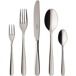 Villeroy & Boch Besteck-Set VILLEROY & BOCH "Liam", silber (edelstahlfarben), 30 tlg., Edelstahl, Essbesteck-Sets, spülmaschinenfest