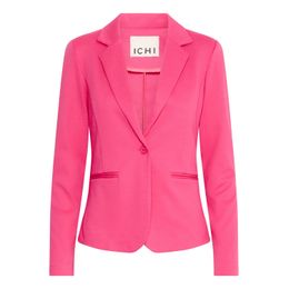 Sweatblazer Ichi "Sweatblazer IHKate" Gr. L, pink (pink yarrow), Damen, Obermaterial: 74% Polyester PES. 22% Viskose LENZING ECOVERO CV LenzEcov. 4% Elasthan EL., Blazer