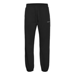 Jogginghose THEJOGGCONCEPT "Jogginghose JCMMSANDER JOGGING PANTS" Gr. L, N-Gr, schwarz, Herren, Obermaterial: 85% Baumwolle CO. 15% Polyester PES., Hosen