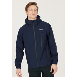 Outdoorjacke WEATHER REPORT "DELTON W-PRO15000" Gr. XXL, blau (dunkelblau, denim), Herren, 94% Polyester, 6% Elasthan, bedruckt, mehrfarbig, Jacken, mit umweltfreundlicher Beschichtung (PFC-Frei)