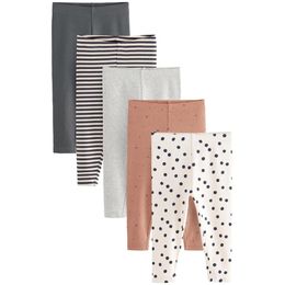next Leggings M&auml;dchen Gr&ouml;&szlig;e 80 karamell / graumeliert / dunkelgr&uuml;n / schwarz / wei&szlig;