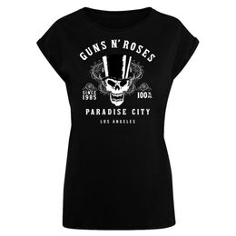 F4NT4STIC Shirt 'Guns 'n' Roses Whiskey Label Rock Band' Damen Gr&ouml;&szlig;e XL schwarz / wei&szlig;
