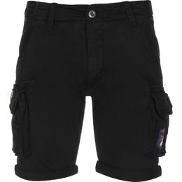 Alpha Industries Shorts Herren Größe 28 rauchblau / rot / schwarz