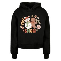 F4NT4STIC Sweatshirt 'Let It Snow Groovy Christmas Gingerbread' Damen Gr&ouml;&szlig;e XL mischfarben / schwarz