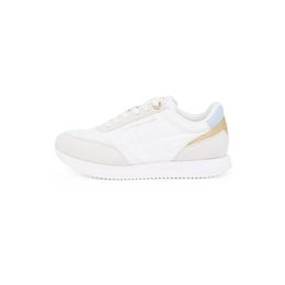 Tommy Hilfiger Sneaker 'Essential' Damen Größe 38 ecru / himmelblau / gold / weiß