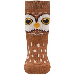 Ewers Socks 'Eule' girl Brown size 23-24