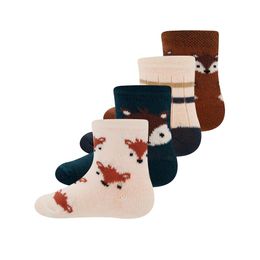 Ewers Socks 'Fuchs' girl Beige, Blue, Brown size 18-19