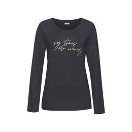 Lascana Schlafshirt Damen Größe XS/S gold / anthrazit