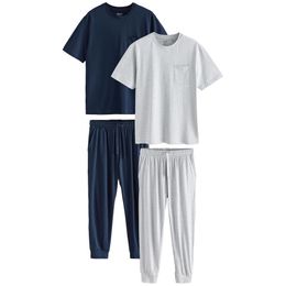 next Pyjama lang Herren Gr&ouml;&szlig;e XS navy / grau