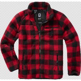 Brandit Fleecejacke Herren Gr&ouml;&szlig;e 4XL rot / schwarz