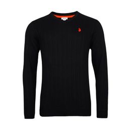 U.S. Polo Assn. Pullover Herren Gr&ouml;&szlig;e L feuerrot / schwarz