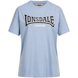 Lonsdale Shirt 'Ousdale' Damen Gr&ouml;&szlig;e M pastellblau / schwarz / wei&szlig;