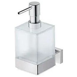 Duravit Karree Seifenspender 0099541000 7 x 12,4 cm, Wandmontage, Glas weiß matt, Halter chrom