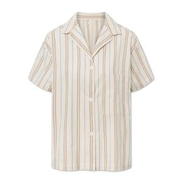 STUDIO FEDER Bluse Damen Gr&ouml;&szlig;e S creme / blau / braun / rosa