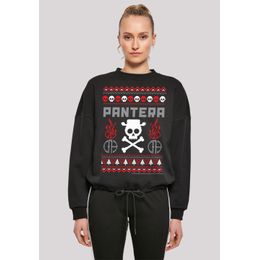 F4NT4STIC Damen Sweatshirt "Pantera Weihnachten Christmas", schwarz, Gr. L, Obermaterial: 65% Baumwolle, 35% Polyester, Sweatshirts, Musik, Band, Logo