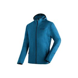 Maier Sports Herren Fleecejacke "Fave M", blau, Gr. 60, 95% Polyester (recycled), 5% Elasthan, Jacken, Herren Fleece mit verstellbarer Kapuze,