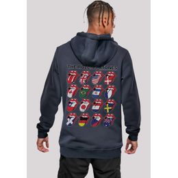 F4NT4STIC Herren Kapuzenpullover "The Rolling Stones Voodoo Lounge Tongues", blau, Gr. XXL, Obermaterial: 65% Baumwolle, 35% Polyester, Pullover,