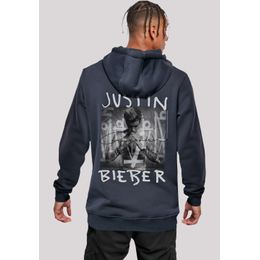 F4NT4STIC Herren Kapuzenpullover "Justin Bieber Purpose Album Cover", blau, Gr. S, Obermaterial: 65% Baumwolle, 35% Polyester, Pullover, Premium
