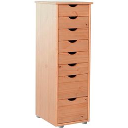 Kommode Inosign, B:34cm H:102cm T:39cm, beige, FSC-zertifiziertes Massivholz, Schlafzimmer, Sideboards, "Gava", massives Kiefernholz, mit vielen