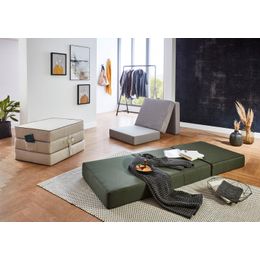 Sessel, B:75cm H:45cm T:65cm, grau, ATLANTIC HOME COLLECTION, Sessel, "Larry", Sessel als Faltmatratze mit G&auml;stebettfunktion