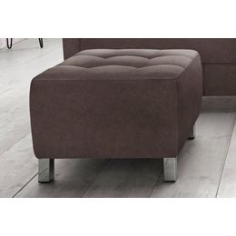 Sit & More Hocker SIT & MORE, B:58cm H:43cm T:58cm, braun, Luxus-Microfaser (90% Polyester; 10% Polyamid);Luxus-Microfaser ALTARA NUBUCK (100%