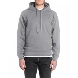 Replay Herren Kapuzensweatshirt, grau, Gr. L, unifarben, Sweatware, Obermaterial: 80% Baumwolle, 20% Polyester, Sweatshirts