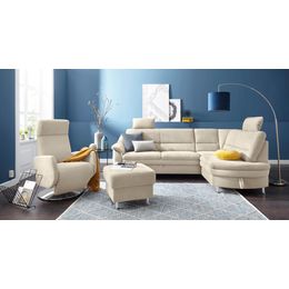 Sit & More Kopfst&uuml;tze SIT & MORE, B:50cm H:25cm T:12cm, beige, Flachgewebe (100% Polyester);Struktur (100% Polyester);Luxus-Microfaser (90% Polyester, 10%