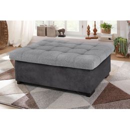 Hocker Home Affaire, B:100cm H:42cm T:80cm, grau, 100% Polyester Luxus-Microfaser/Struktur;100% Polyester PRIMABELLE/Webstoff;100% Polyester