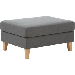 Hocker, B:88cm H:45cm T:69cm, grau, ATLANTIC HOME COLLECTION, Büro, Hocker, "Mailo", Maße (BxTxH): 88x69x45 cm, mit Massivholzfüßen