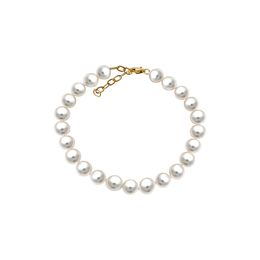 Vivance Damen Armband "585/- Gelbgold Süßwasserzuchtperle 6,5-7mm", 18+3cm, Gold, gelb, Gold, Armbänder