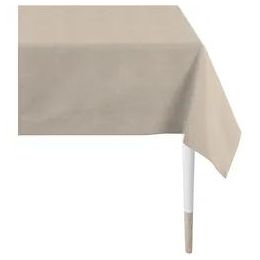 Tischdecke Apelt "Apart, LOFT STYLE" Gr. 2, grau (taupe), B:140cm L:250cm, Polyester, Tischdecken, UNI-BASIC