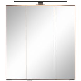 Spiegelschrank Welltime, B:60cm H:64cm T:20cm, braun, Badezimmer, Schränke, "Trento, verschiedene Ausführungen und Farben", Breite 60 cm, mit