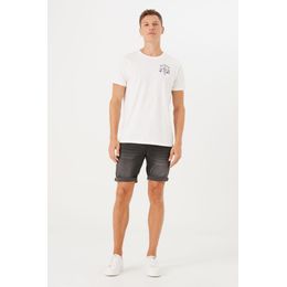 Shorts Garcia "Bermuda Rocko Short" Gr. 29, N-Gr, grau (schwarz used grau), Herren, Denim/Jeans, Obermaterial: 99% Baumwolle, 1% Elasthan, Hosen