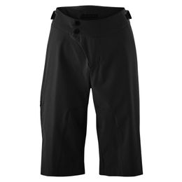 Radhose Gonso "NOMESINO" Gr. 34, Normalgrößen, schwarz, Damen, 85% Polyester, 15% Elastan, Hosen, Damen Bike-Shorts, MTB Fahrradhose mit Sitzpolster, Bund flexibel