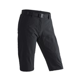 Caprihose Maier Sports "Kluane" Gr. 36, Normalgrößen, schwarz, Damen, 90% Polyamid, 10% Elasthan, Hosen, Damen Shorts, kurze Wanderhose, Outdoorhose mit 2 Taschen, Regular Fit