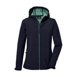 Softshelljacke Killtec "KOS 179 WMN SFTSHLL JCKT 2", Damen, Gr. 38, blau (navy), Obermaterial: 90% Polyester 10% Elasthan, Innenfutter: 100% Polyester, sportlich, Jacken