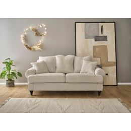 3-Sitzer Home Affaire "WESTMINSTER", beige (elfenbein), B:200cm H:95cm T:100cm, Sofas, mit Federkern-Polsterung, Topseller
