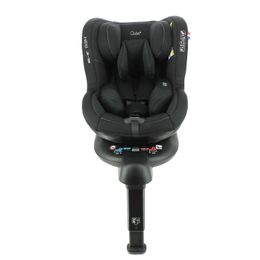 Quax Autositz R129 Freedom 360&deg; | Drehbarer i-Size Kindersitz 40-105 cm | Reboarder mit ISOFIX & St&uuml;tzfu&szlig;, Schwarz