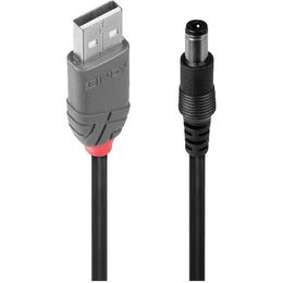 USB-Kabel usb 2.0 usb-a Stecker, dc Stecker 5,5 mm 1.50 m Schwarz 70267 - Lindy