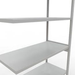SCHULTE LAGERTECHNIK Fachbodenregal - Stecksystem MULTIplus 250 Anbauregal mit Längenriegel - 3000x1300x600 mm, Typ 250 kg
